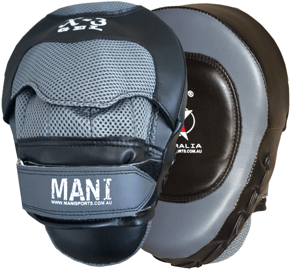 Gel Curved Leather Focus Pads – Mani Sports®