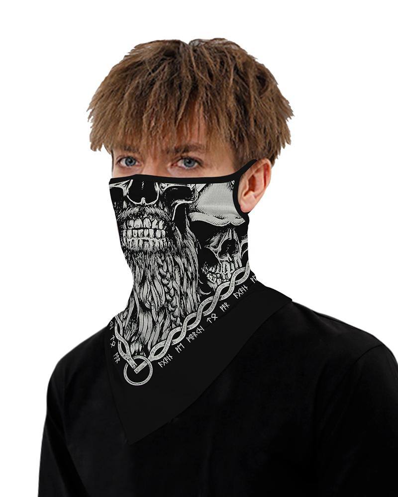 Breathable Face Mask Beard Skull with Ear Loop – Mani Sports®